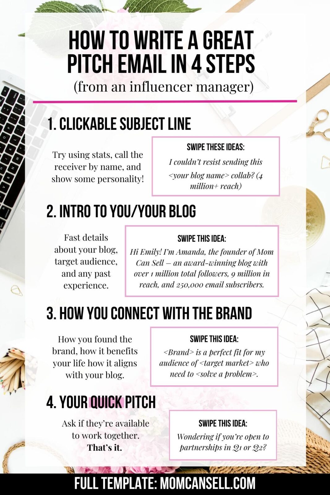 How To Pitch To Brands As A Blogger (With Email Template!) - momcansell.com